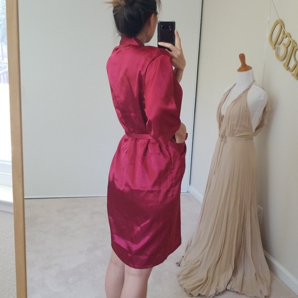 Intimates & Sleepwear | Burgundy Silky Robe 2 Small Sizes Avail | Poshmark